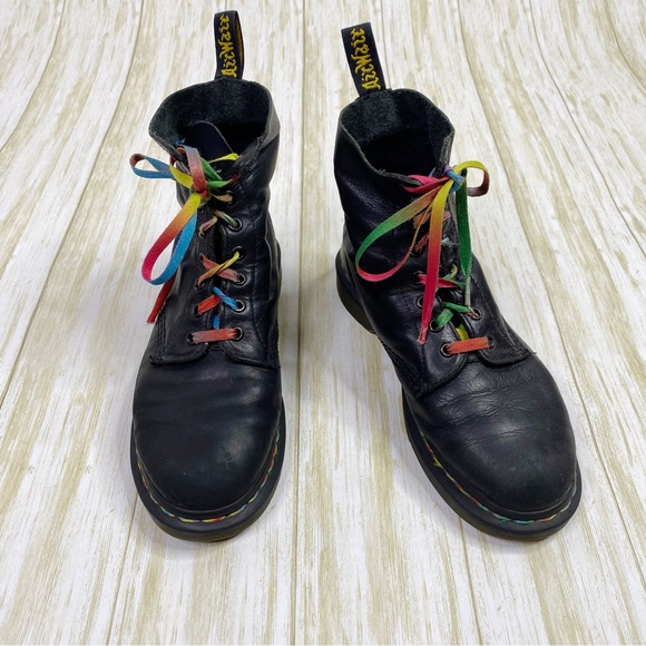 Dr. Martens | Shoes | Dr Martens Black Pascal Rainbow Stitch Lace Up ...